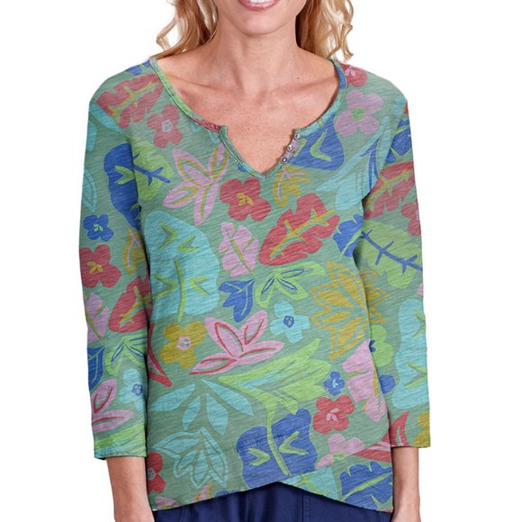 fresh produce | Tops | Fresh Produce Rainbow Blooms Lagoon Jordan Top ...